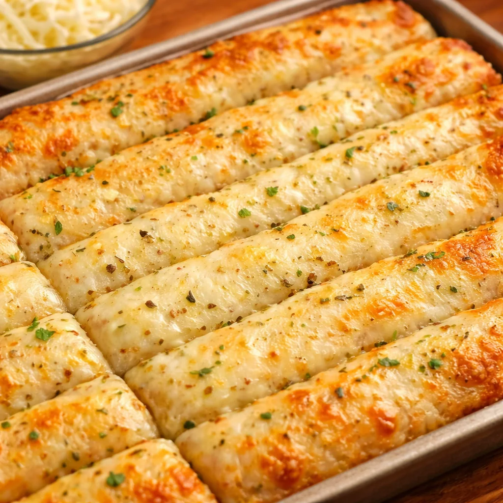 Easy Homemade Cheesy Breadsticks