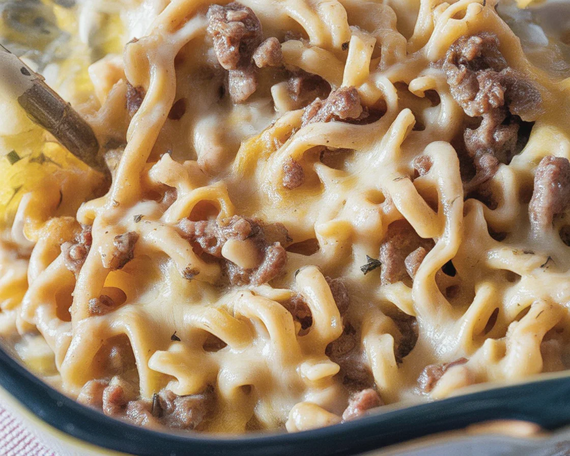 Satisfying Sour Cream Beef Noodle Casserole